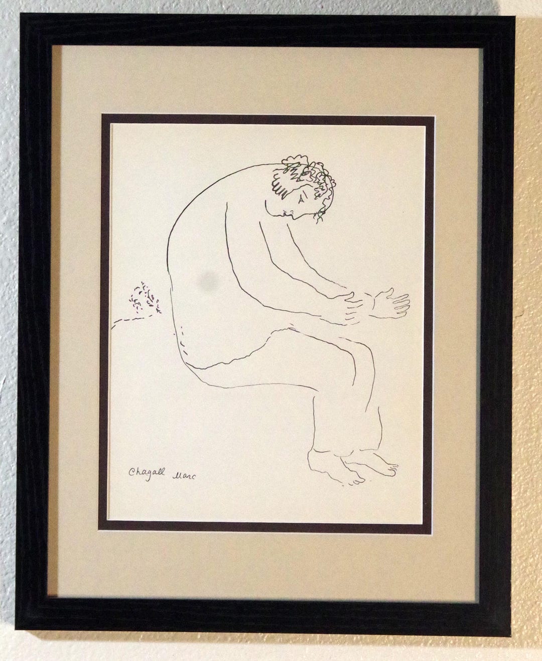 Marc Chagall, 1950,lithograph, Solitude, Signed, Matted and Framed, COA ...