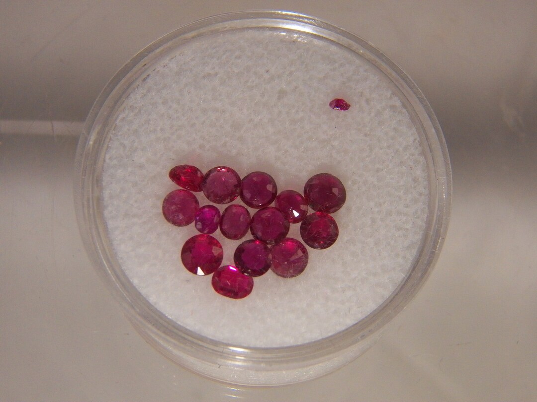 Natural, Rubies, 3mm, Deep Red, Gem Color,parcel, Round Cut, Faceted ...