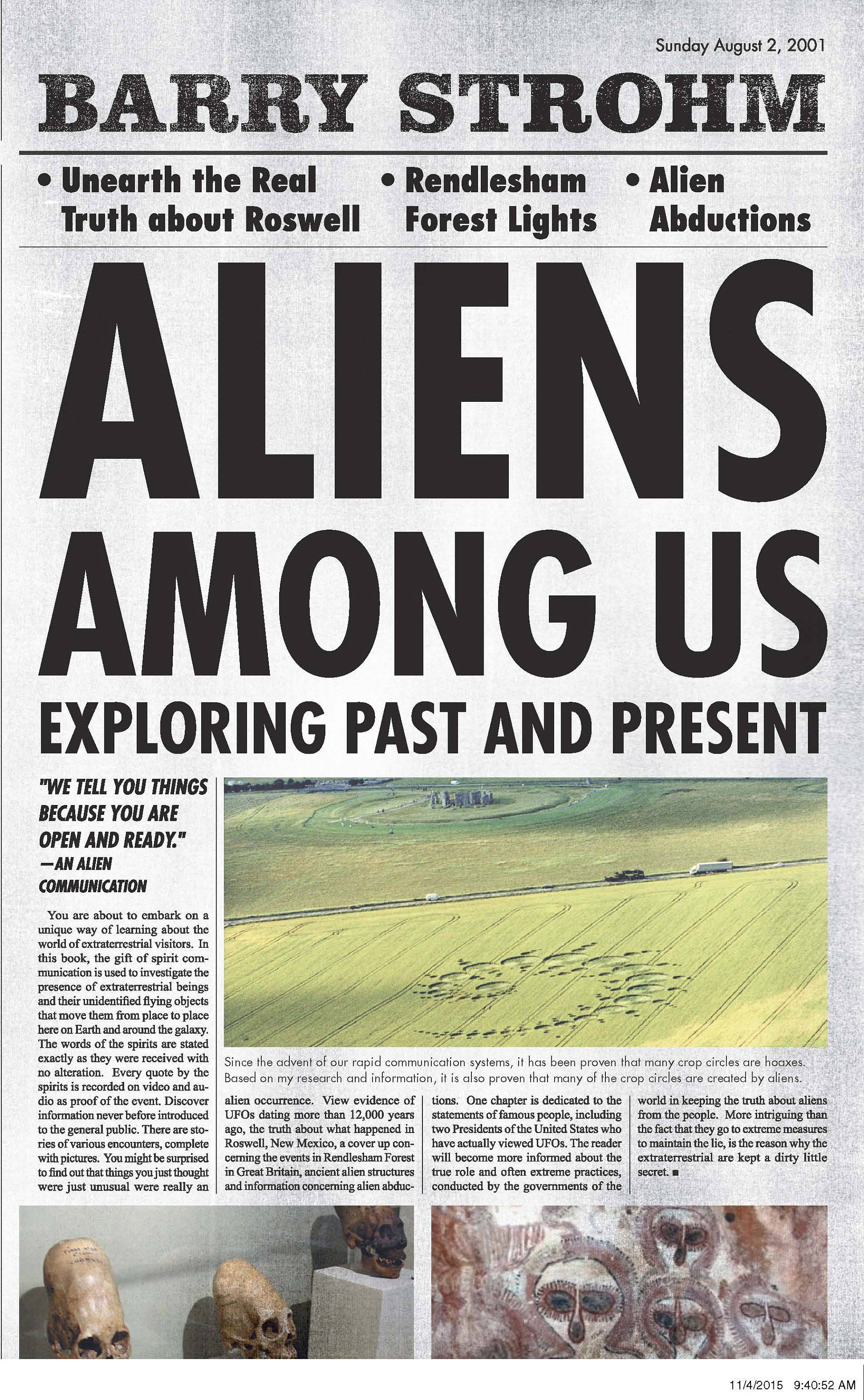 Aliens Among Us Exploring Past and Present by Barry Strohm - Etsy