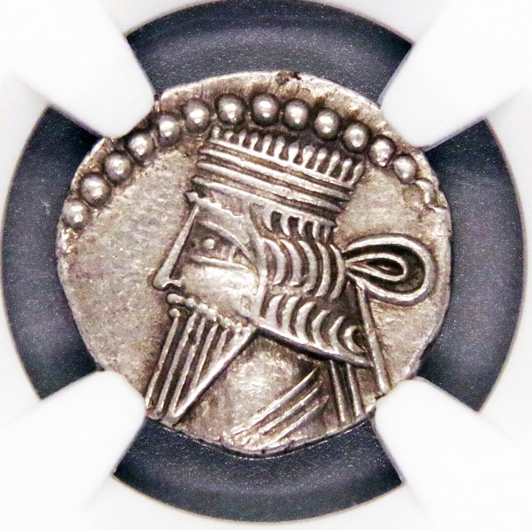 Parthian Kingdom, Pacorus I, NGC, Choice XF, (ad 78-120). AR Drachm ...