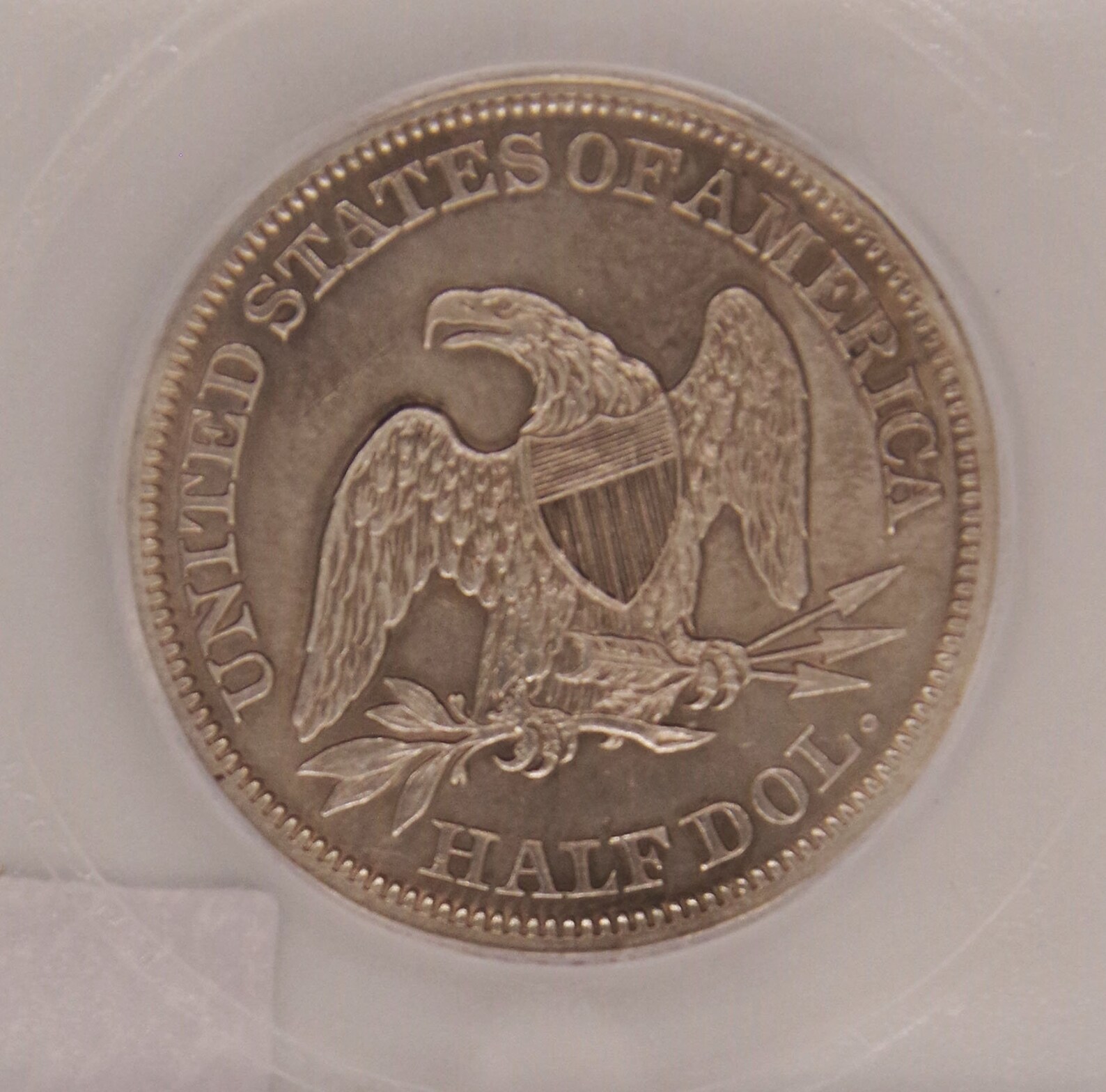 1843 Seated Liberty 50 Cent, ICG AU58 Detail, Almost Uncirculated ...