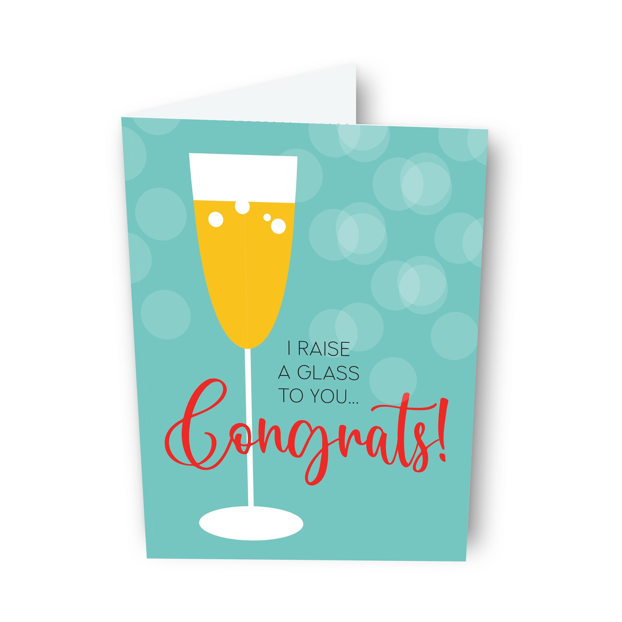 Congrats! I Raise a Glass to You... Card - Etsy