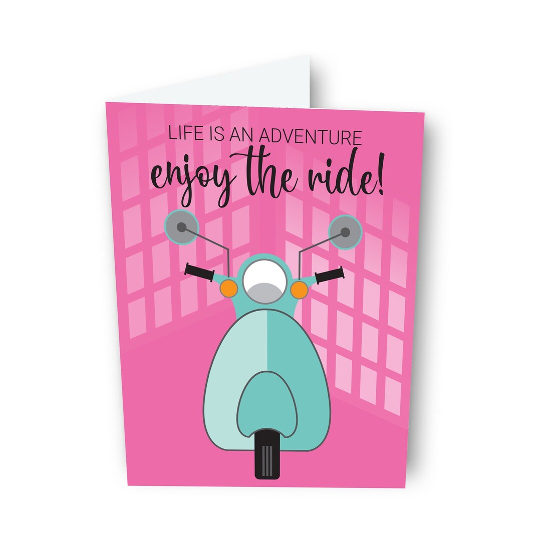 Life is an Adventure, Enjoy the Ride Card - Etsy