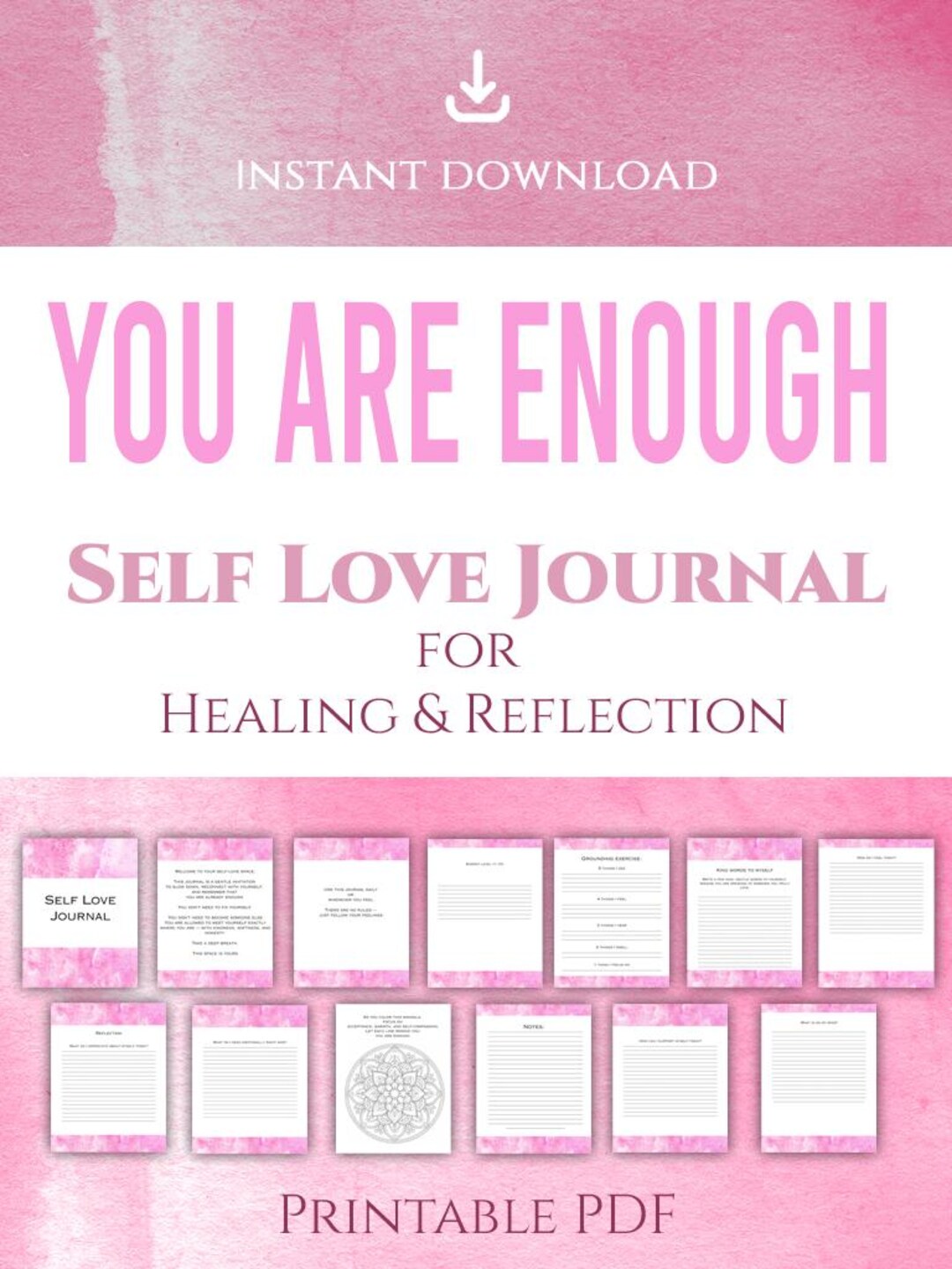 Self Love Journal Printable | Emotional Healing Workbook (PDF Download ...