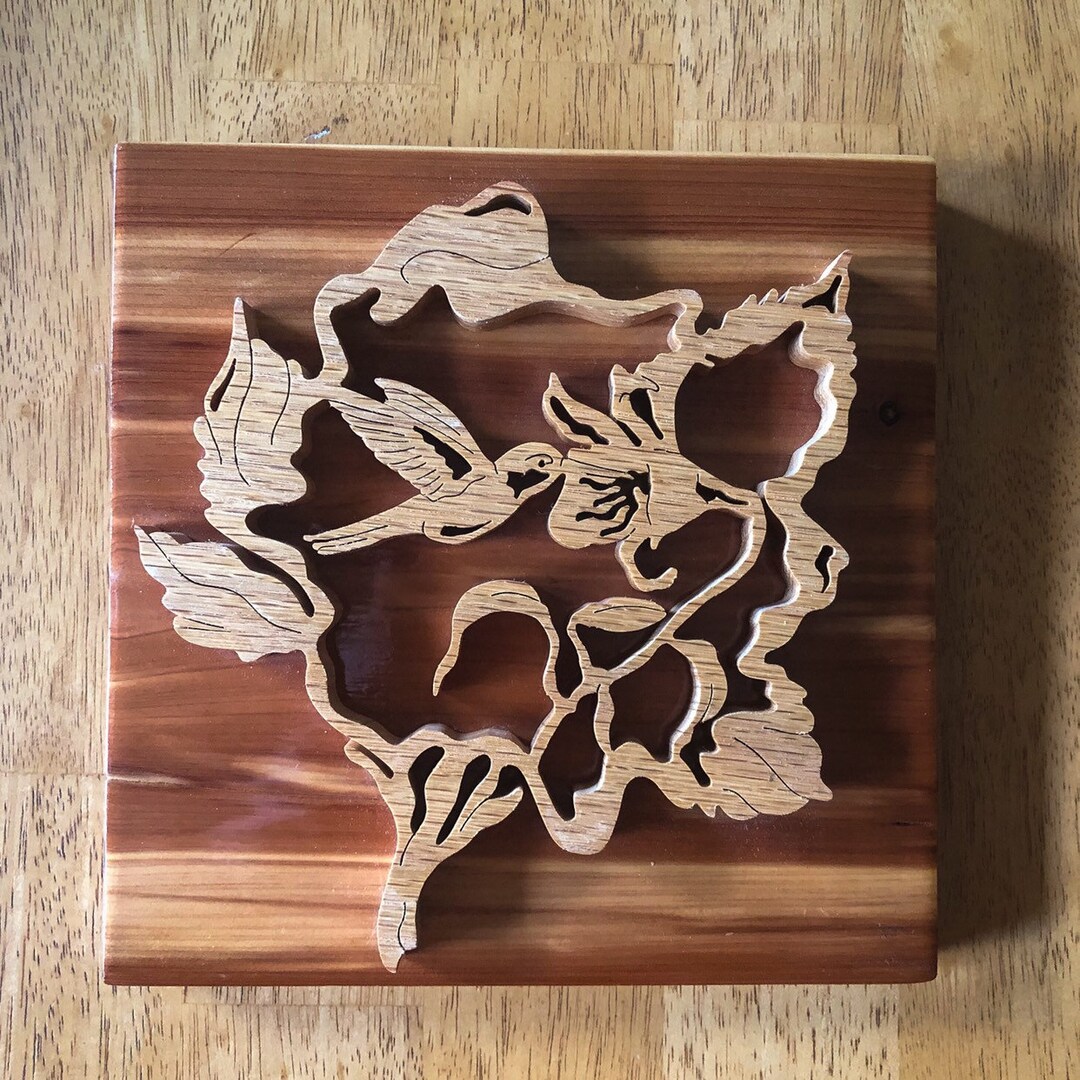 Hummingbird/leaf Fretwork Decor [free Shipping] - Etsy