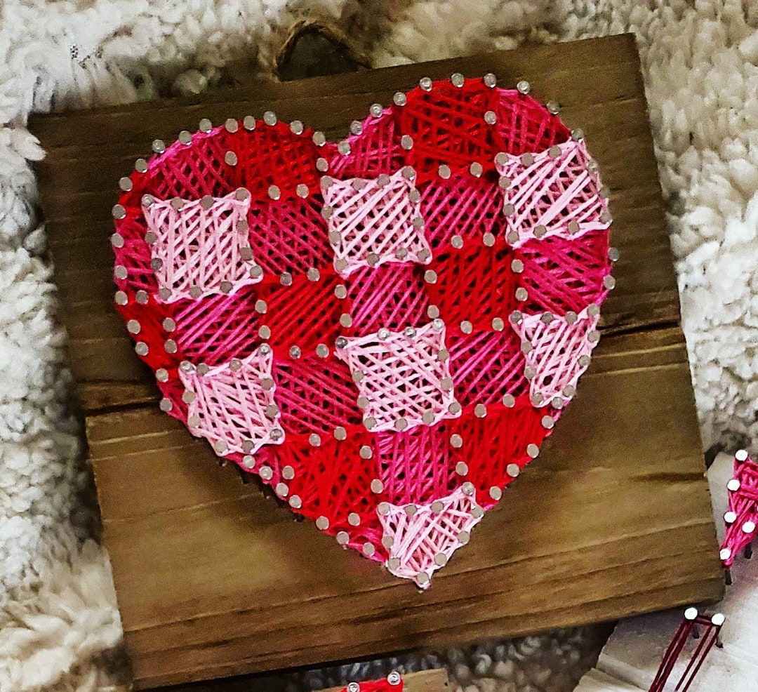 Mini Buffalo Check Heart - Etsy
