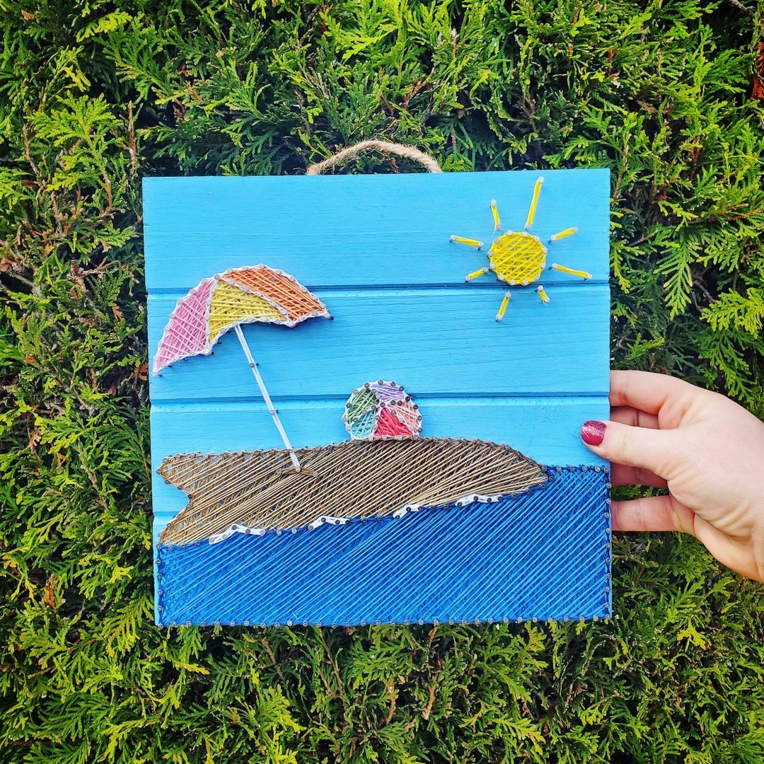 Beach Scene String Art - Etsy