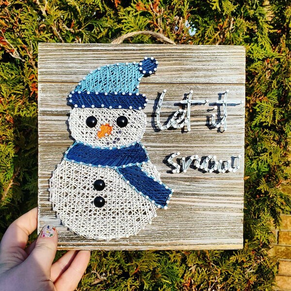 Snowman String Art - Etsy
