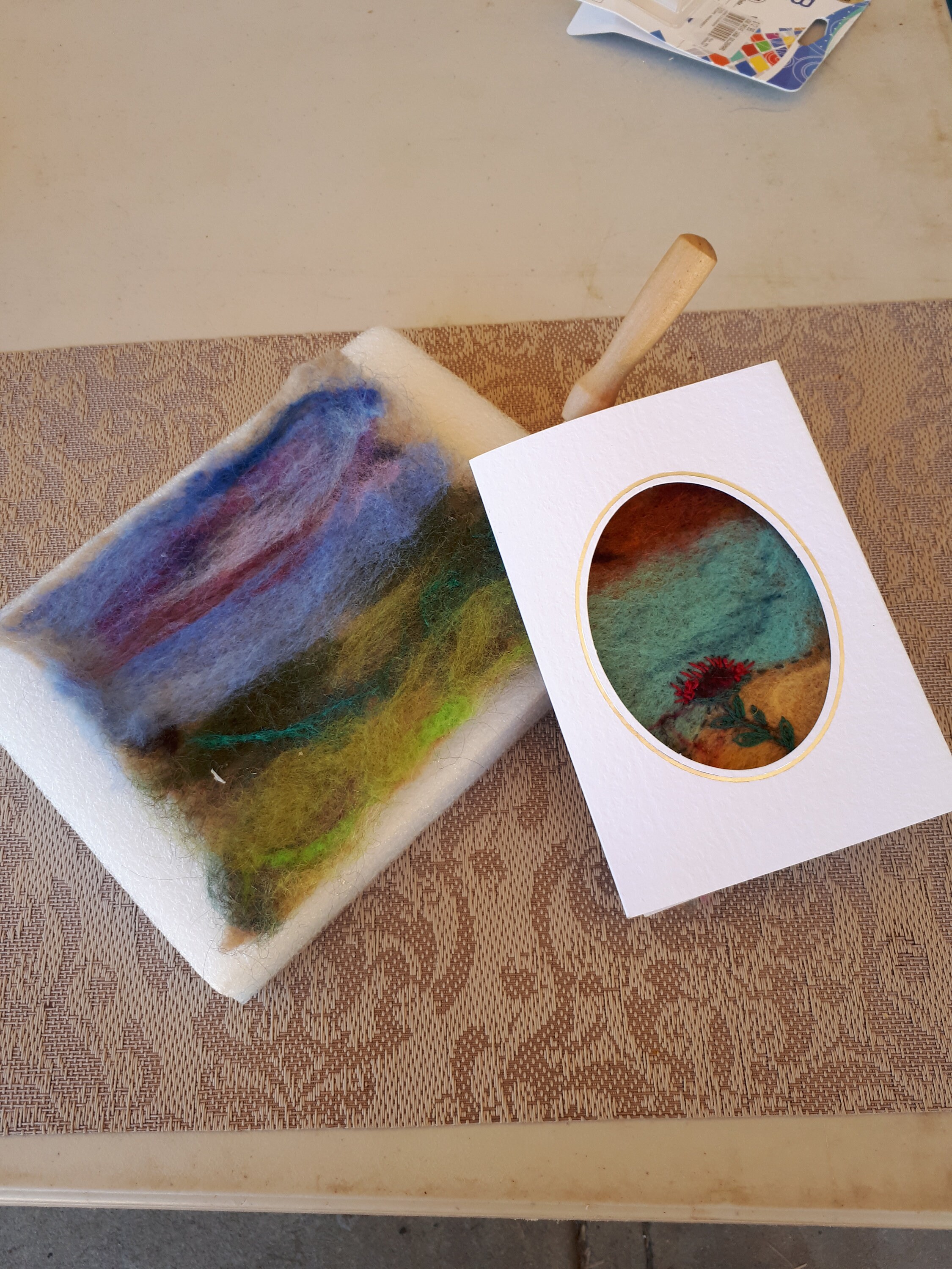 Creating a Felted Picture. A Beginners Kit With All Materials and Tools ...