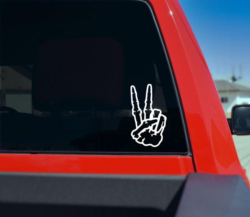 DECAL peace Skull Fingers Vinyl Decal Tattoo Decal Skull - Etsy