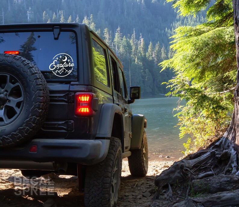 DECAL [explore Night Sky] Vinyl Decal | Mountain Decal | Explore Decal ...