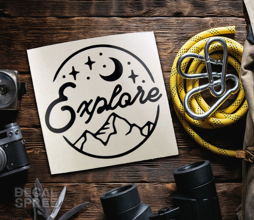 DECAL [explore Night Sky] Vinyl Decal | Mountain Decal | Explore Decal ...
