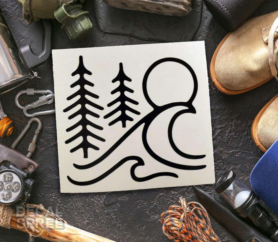 DECAL [forest Surf] Vinyl Decal | Adventure Decal | Waves Decal | Car ...