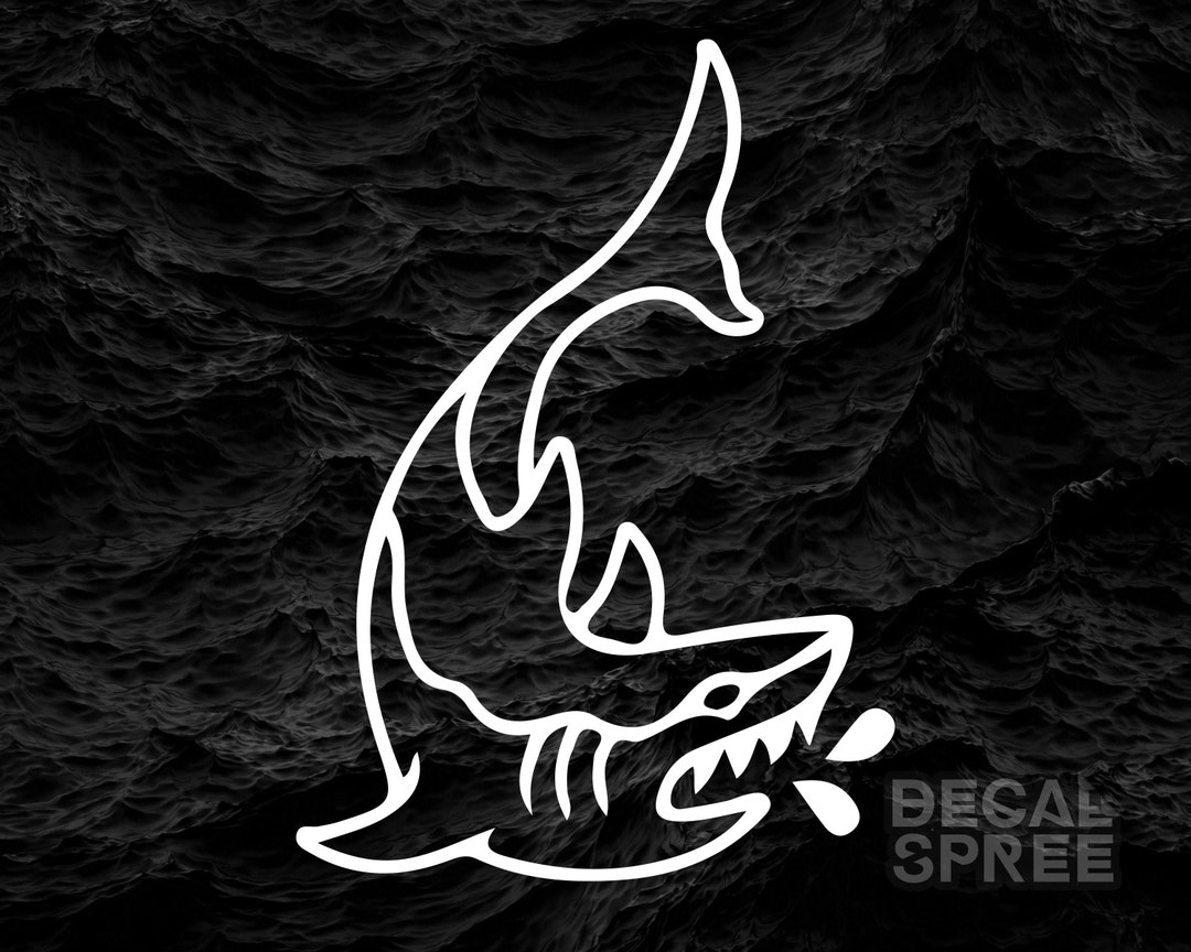 DECAL shark Attack Vinyl Decal Tattoo Decal Shark Decal Car Window ...