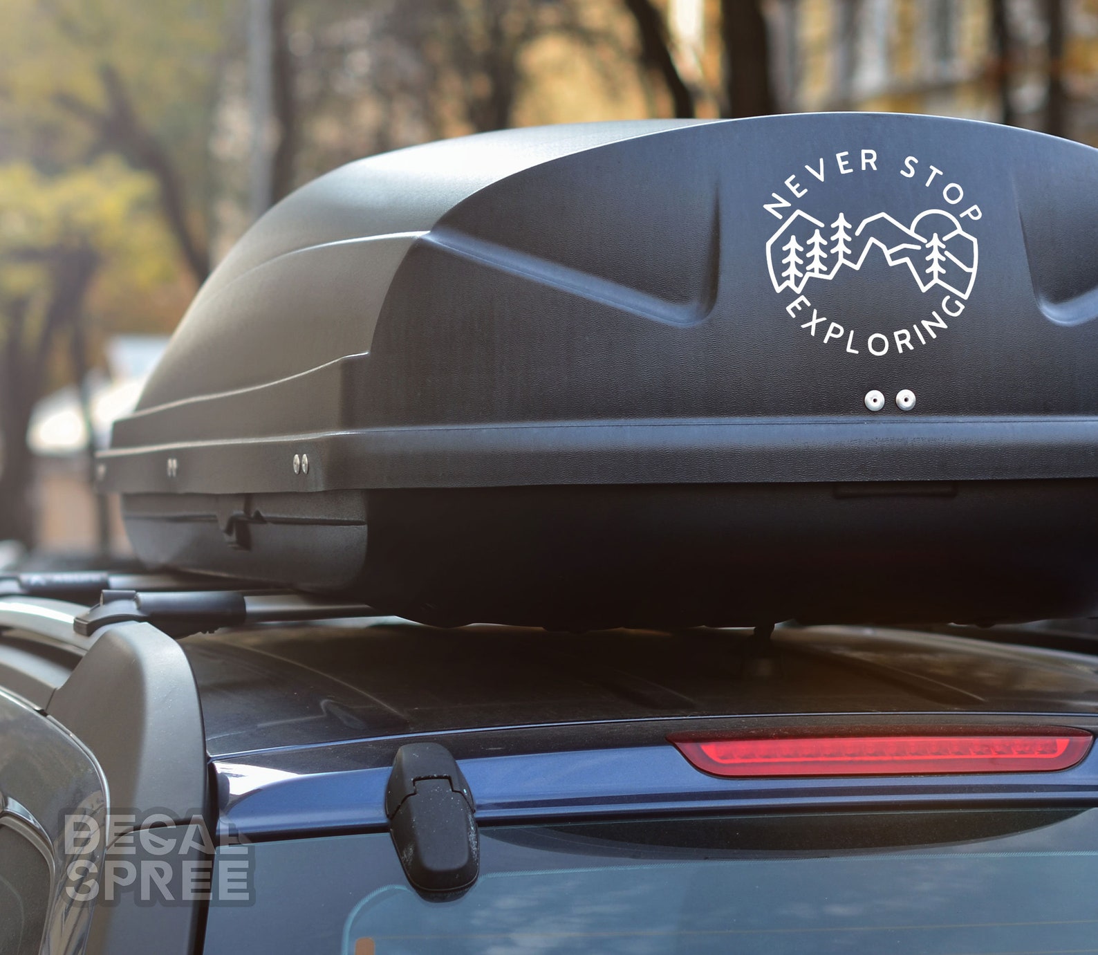 DECAL never Stop Exploring Vinyl Decal Mountain Decal | Etsy