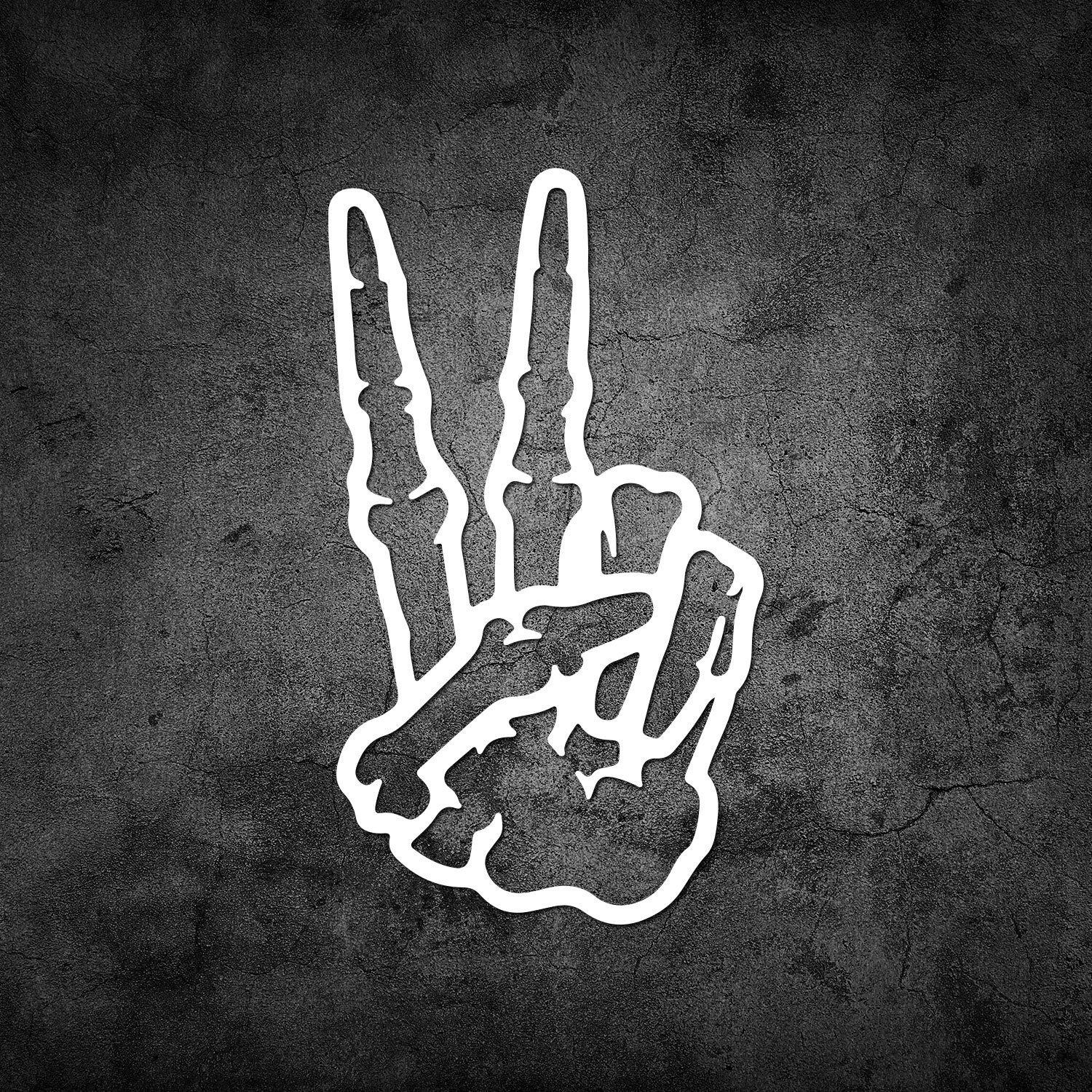 DECAL Peace Skull Fingers Vinyl Decal Tattoo Decal Skull | Etsy