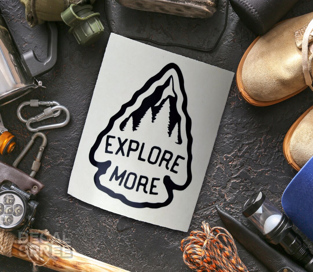 DECAL arrowhead Adventure Vinyl Decal Mountain Decal Explore Decal Car ...