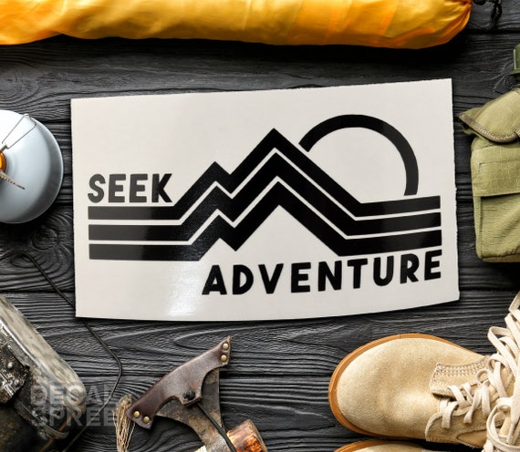 DECAL Seek Adventure Vinyl Decal Hiking Decal Mountain | Etsy