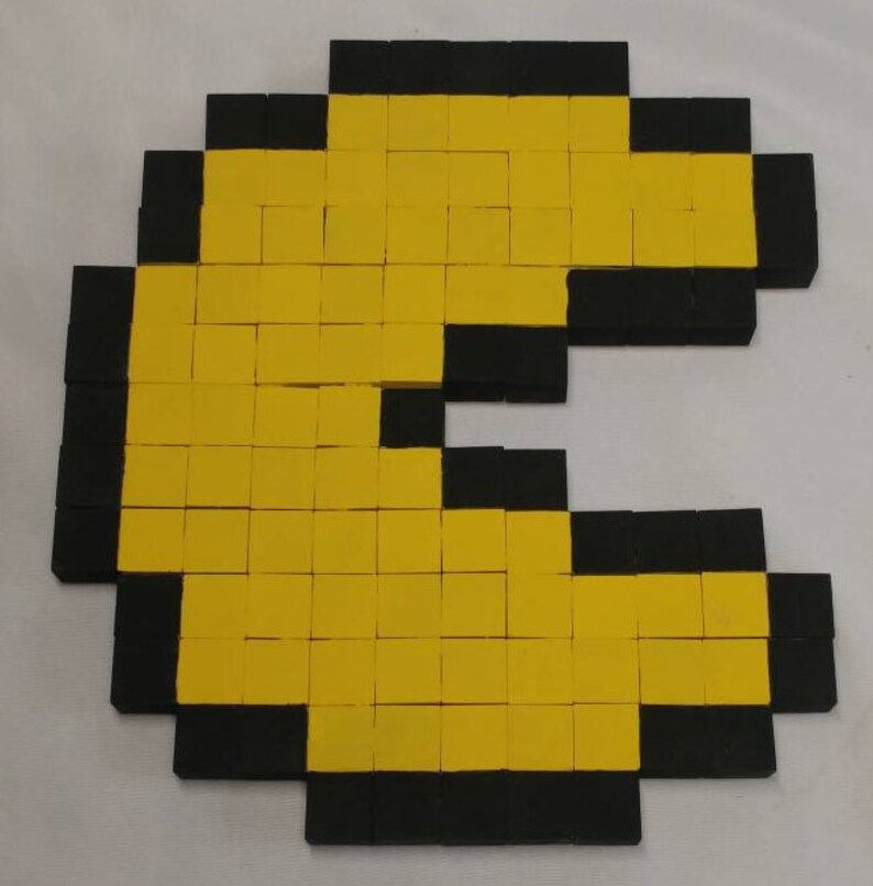 Handmade 8-bit Wood Block Characters Decorate your home | Etsy