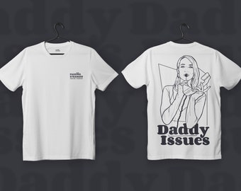 Daddy Issues Logo RED Design Organic UNISEX T-shirt - Etsy