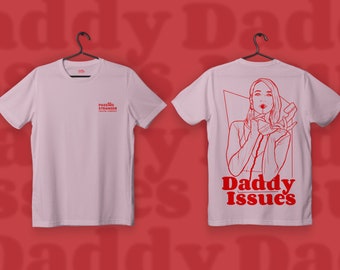Daddy Issues Logo - RED Design - Organic UNISEX T-shirt - Etsy