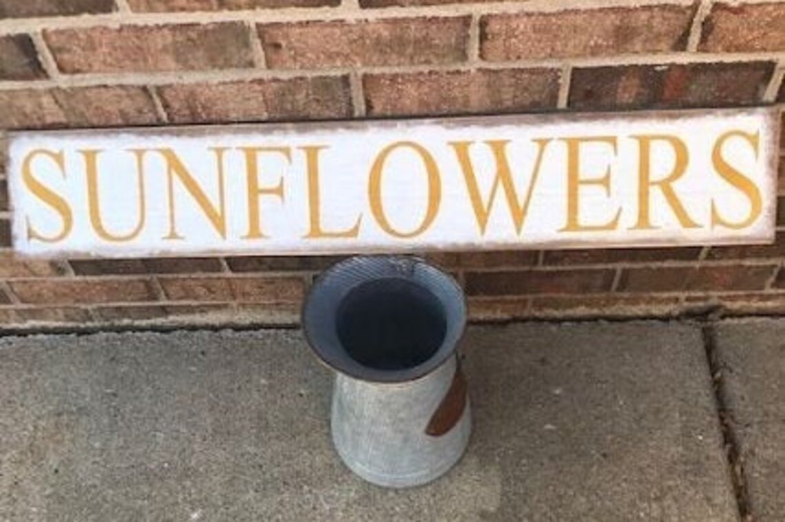 Sunflower Sign Rustic Sunflower Farmhouse Decor Sunflower - Etsy