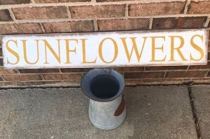 Sunflower Sign Rustic Sunflower Farmhouse Decor Sunflower - Etsy