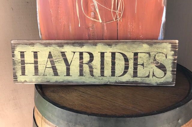 Hayrides Sign 20 Inch Rustic Hayrides Sign Farmhouse Sign - Etsy