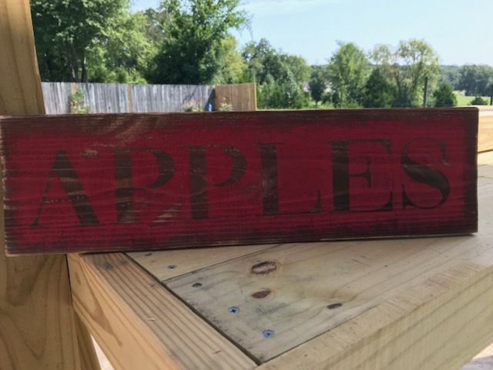 Apple 20 Inch Sign Rustic Apple Sign Apple Farmhouse - Etsy