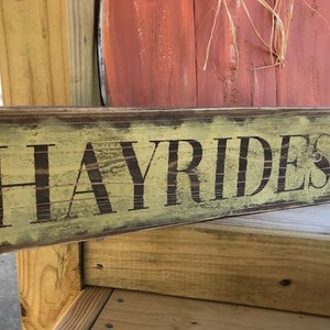 Hayrides Sign 20 Inch Rustic Hayrides Sign Farmhouse Sign - Etsy