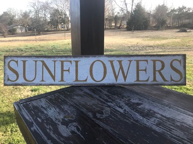 Sunflower Sign Rustic Sunflower Farmhouse Decor Sunflower - Etsy
