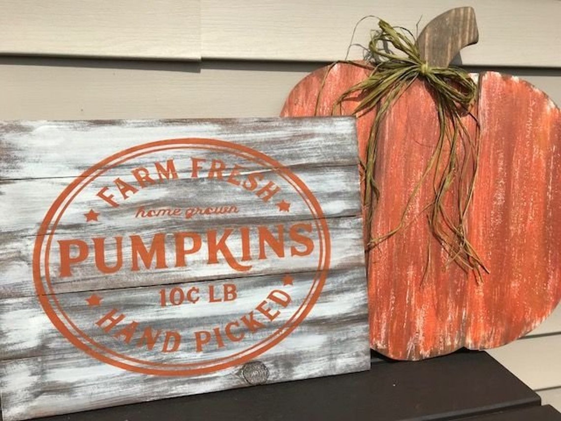 Pumpkin Sign Rustic Pumpkin Sign Pumpkin Sign Reclaimedwood - Etsy