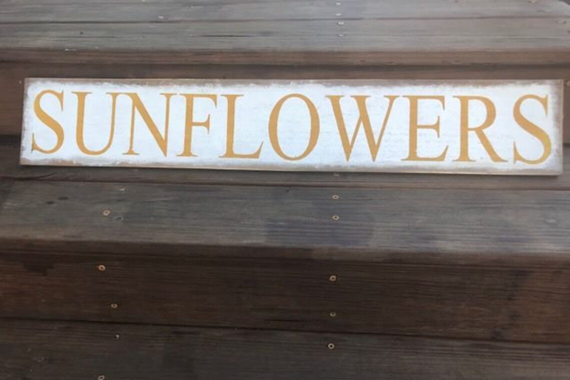 Sunflower Sign Rustic Sunflower Farmhouse Decor Sunflower - Etsy