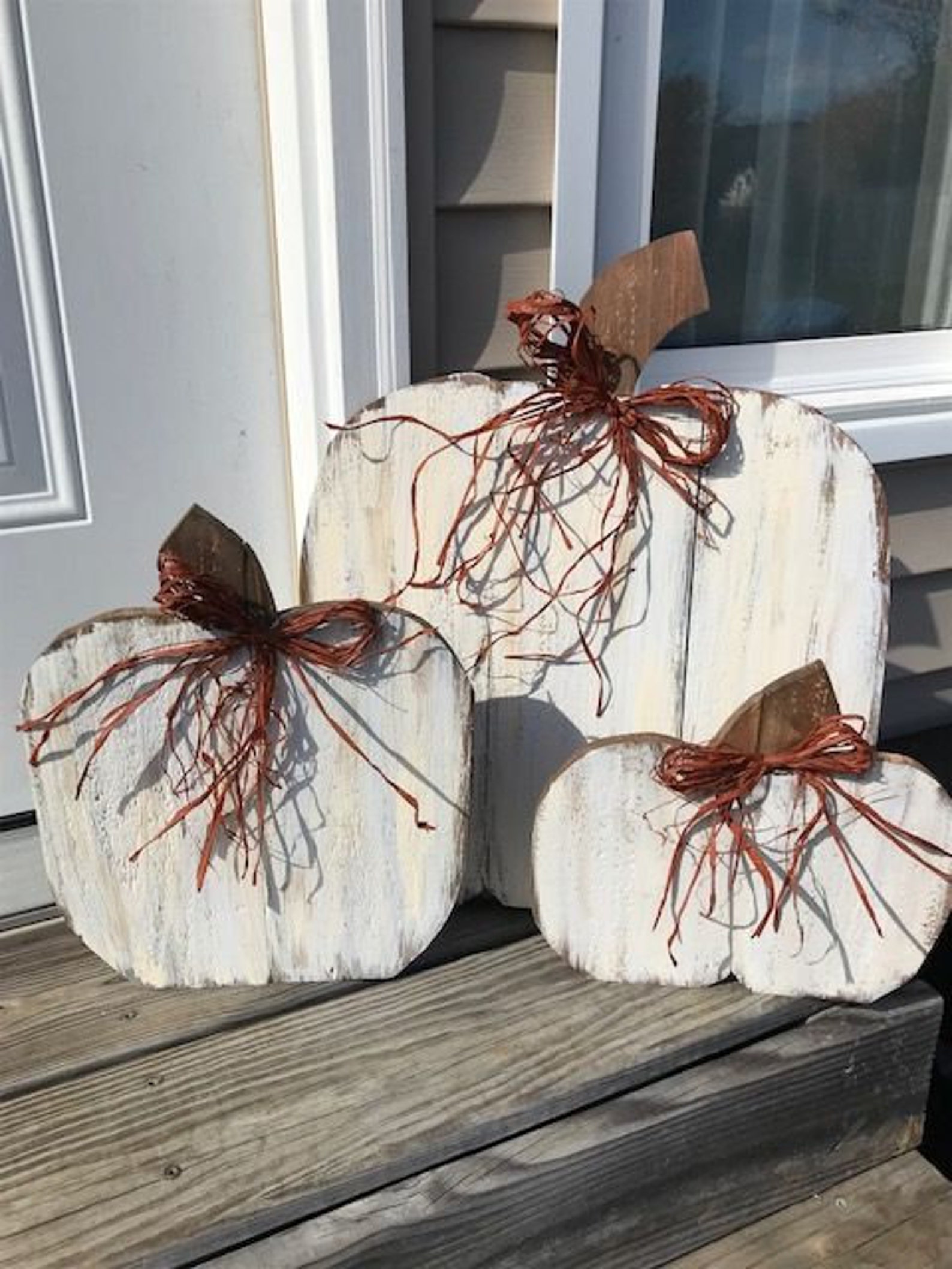 RUSTIC Pumpkinswhite Rustic Pumpkins Primitive Pumpkins - Etsy