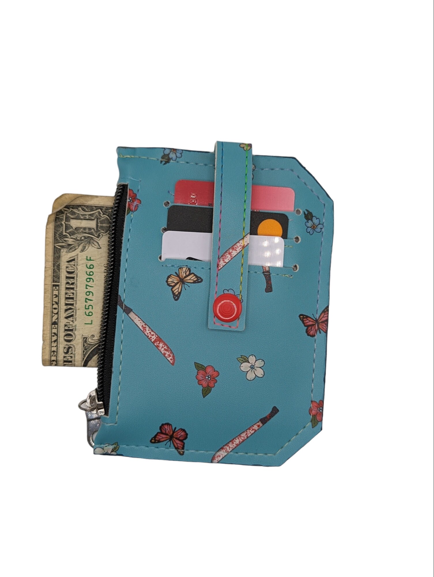 Butterfly Machete Minimalist Wallet Perfect Gift, Slim Wallet, Spooky ...