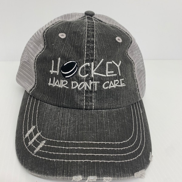 Hockey Hair Dont Care Hat - Etsy