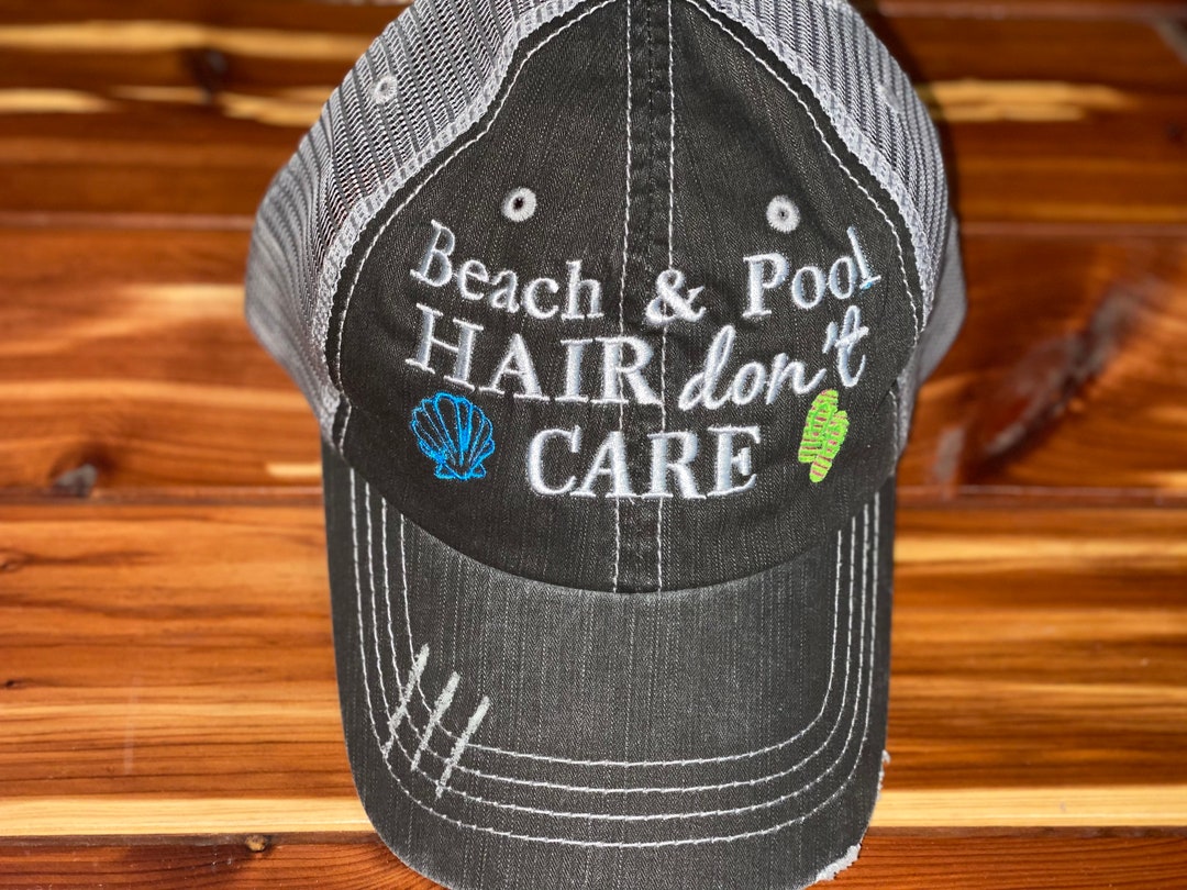 Beach & Pool Hair Don’t Care Hat - Etsy