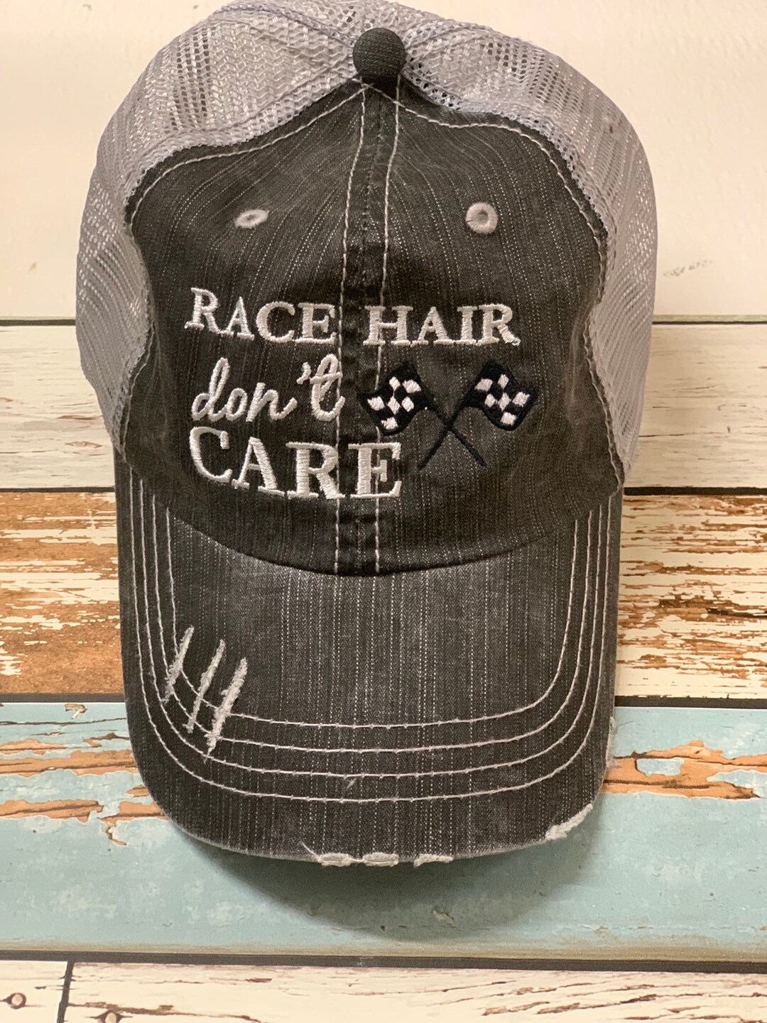 Race Hair Don't Care Hat - Etsy