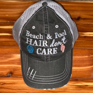 Beach & Pool Hair Don’t Care Hat - Etsy