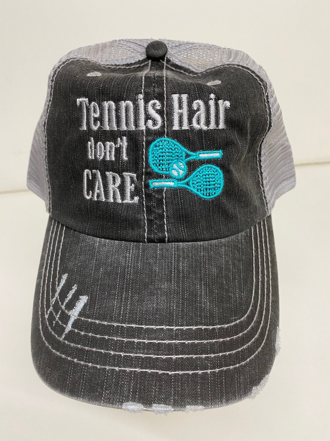 Tennis Hair Don't Care With Rackets Hat - Etsy