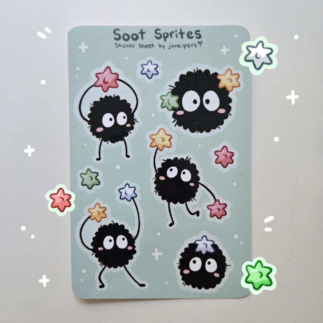 Soot Sprites Vinyl Sticker Sheet - Etsy