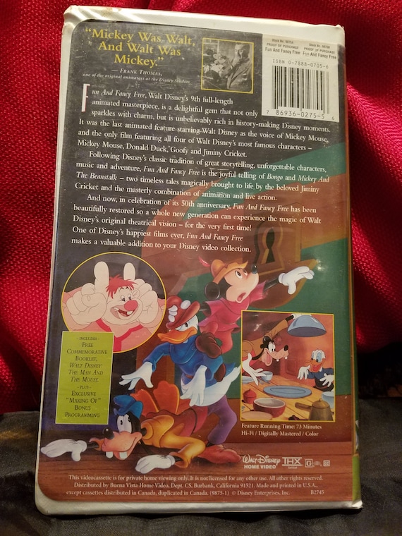 Fun And Fancy Free Vhs