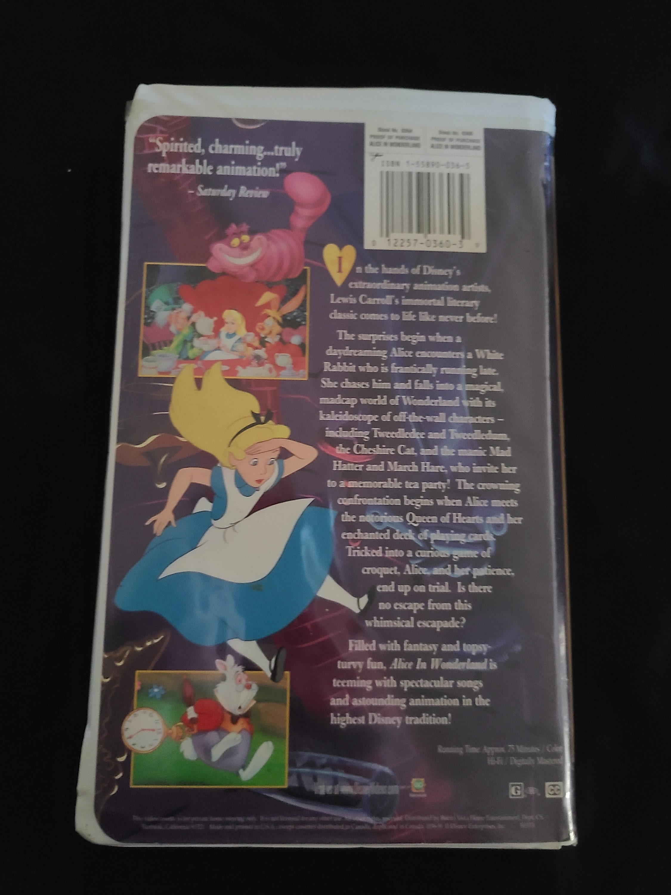 Disney Masterpiece Alice in Wonderland Vhs - Etsy