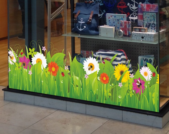 Jungle Foliage Floral Spring & Summer Window Cling Sticker | Etsy