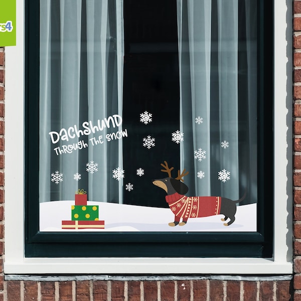 Window Clings Dachshund - Etsy