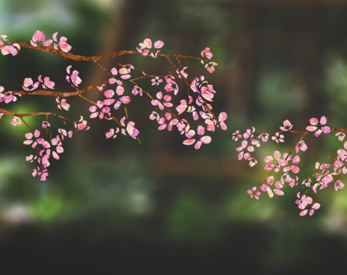 Jungle Foliage Floral Spring & Summer Window Cling Sticker | Etsy