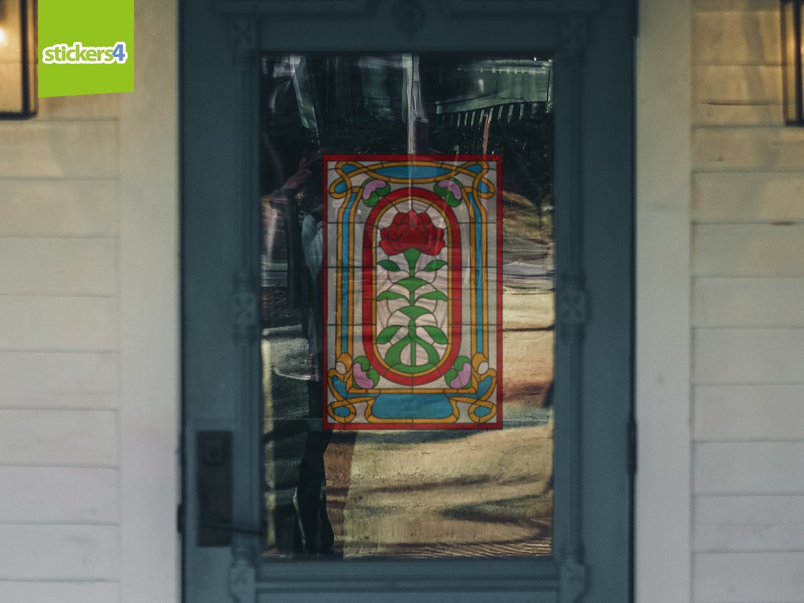 Creel House Stained Glass Window Cling: Stranger Things Inspired Decor - Etsy