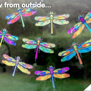 Dragonfly Window Clings | Double-sided, Bird Safety Stickers - Etsy