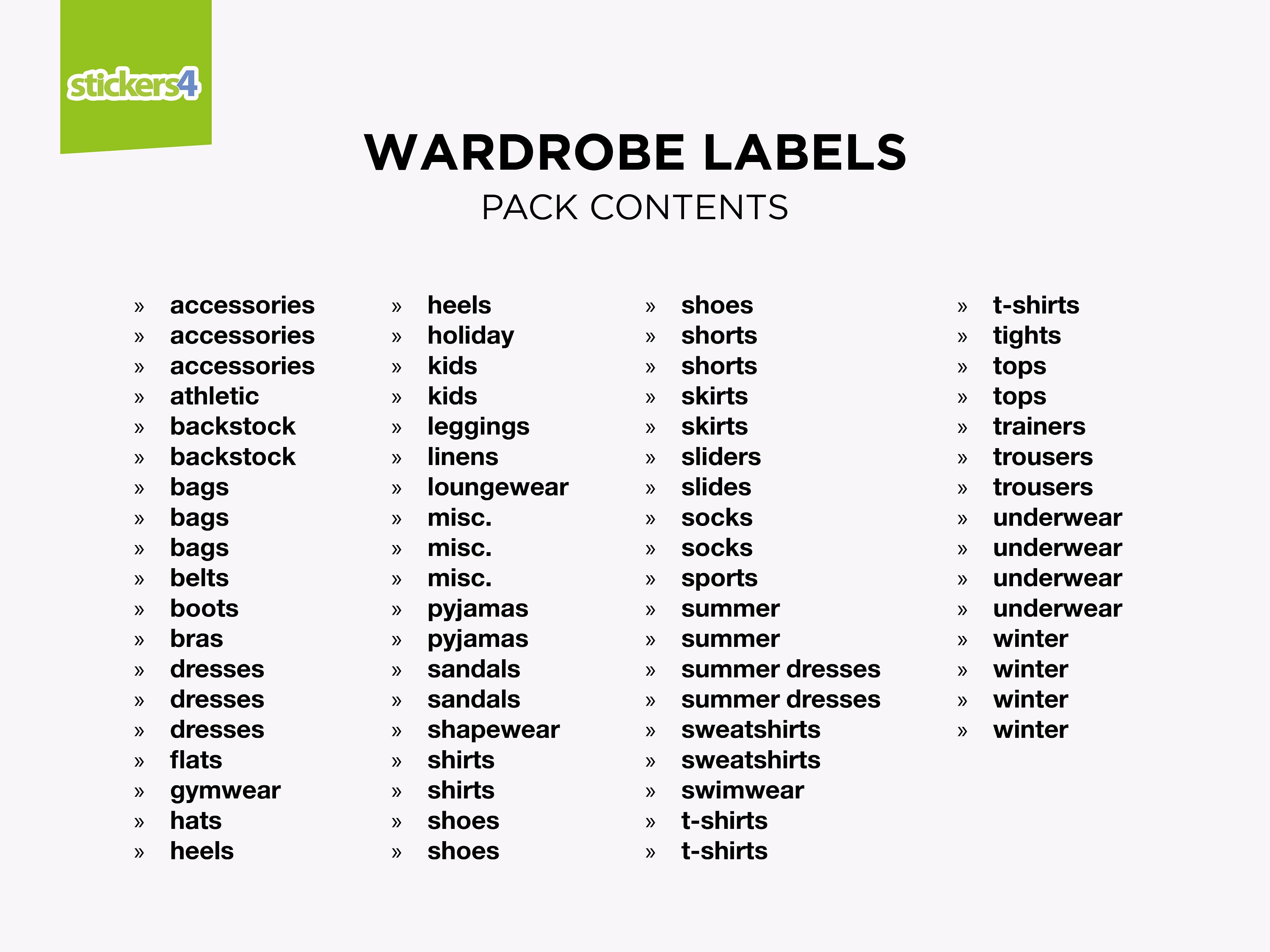 Wardrobe Script Font Labels Home Edit Style Labels Storage - Etsy UK