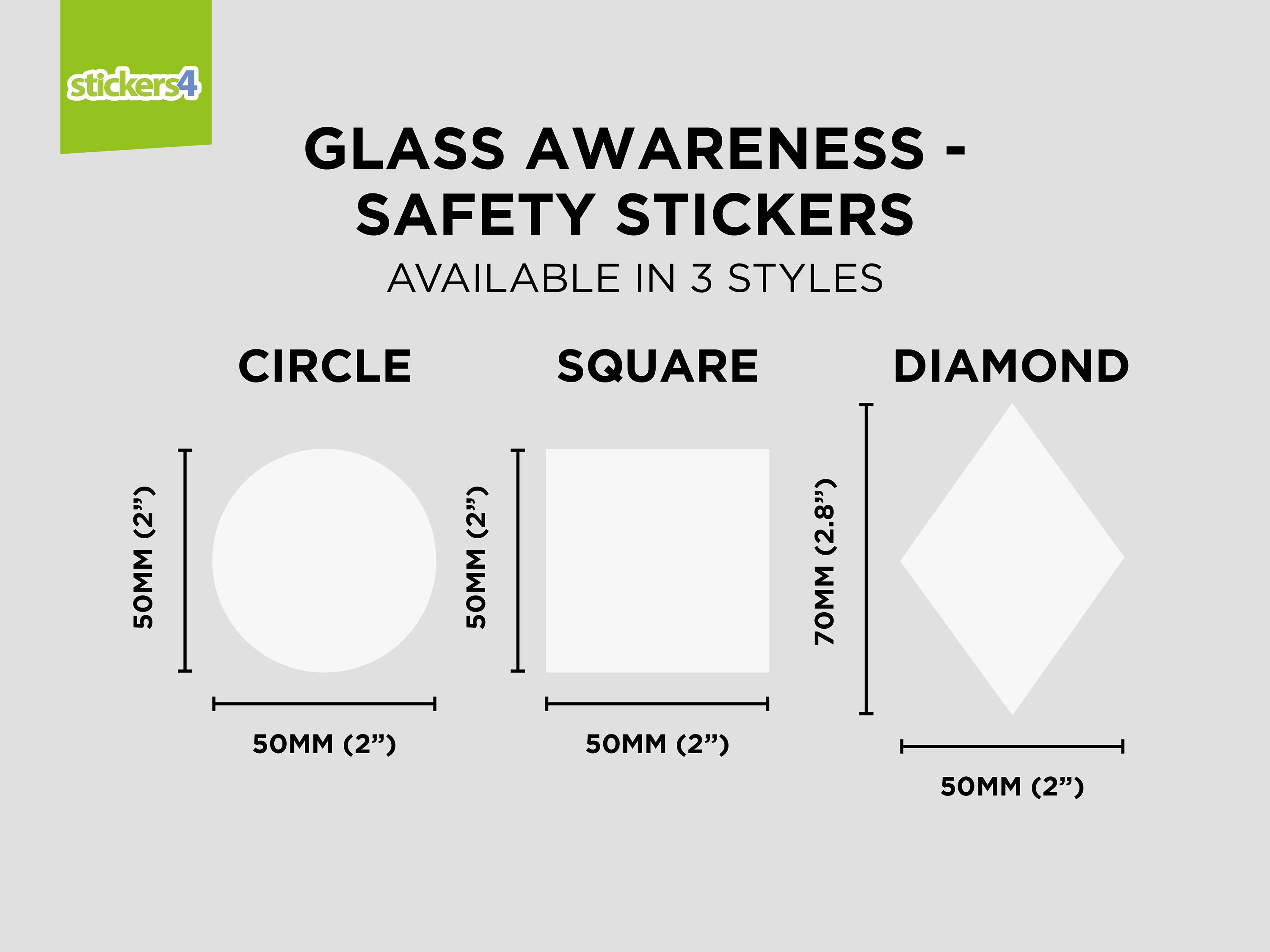 Glass Awareness Stickers Glass Safety for Home & Business - Etsy